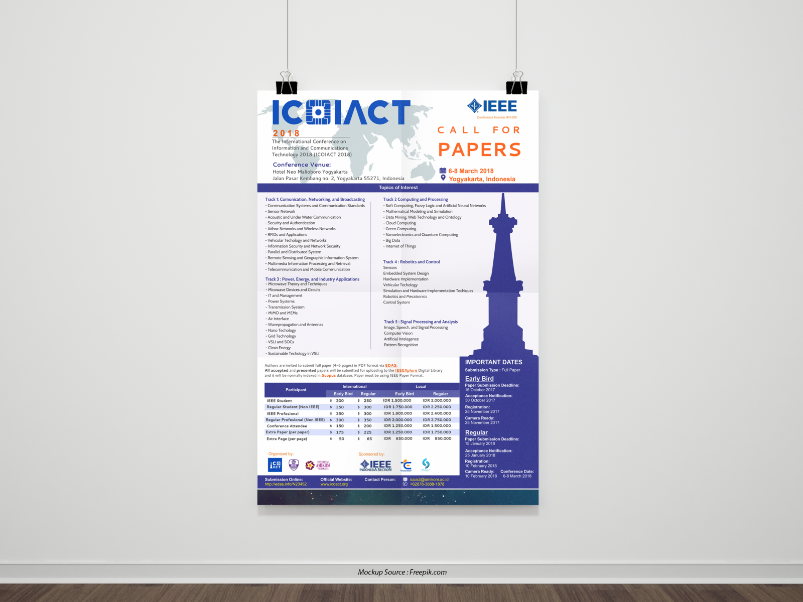 poster ICOIACT 2017 by Y U R I on Dribbble
