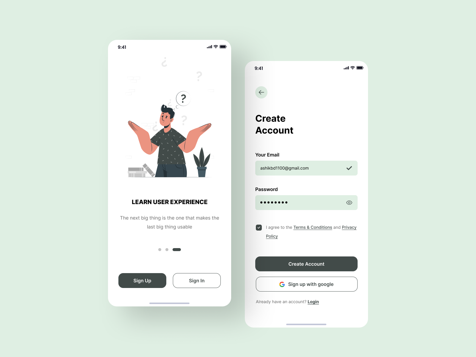 Sign In & Sign Up - Daily Ui Challange by Ashik Prottoy on Dribbble