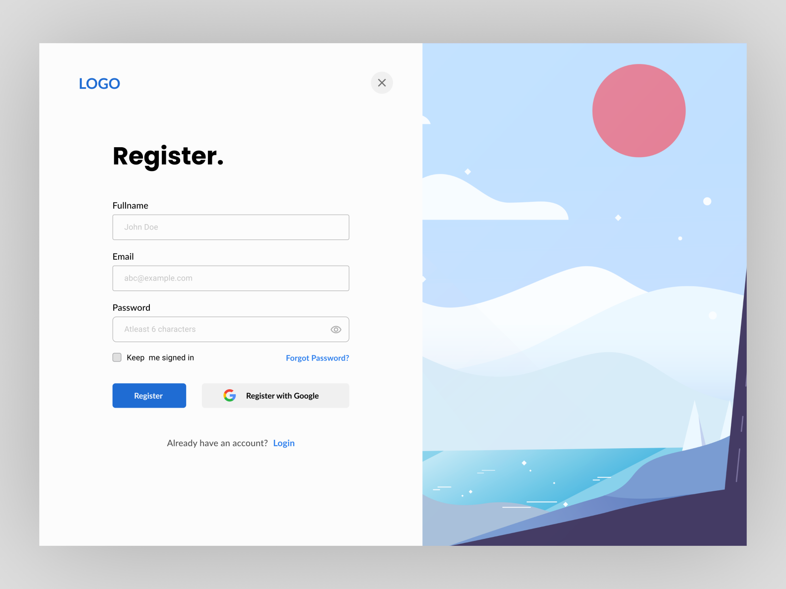 SignUp UI - DailyUI - 100 days of UI challenge #001 by Guhan Baskar on ...