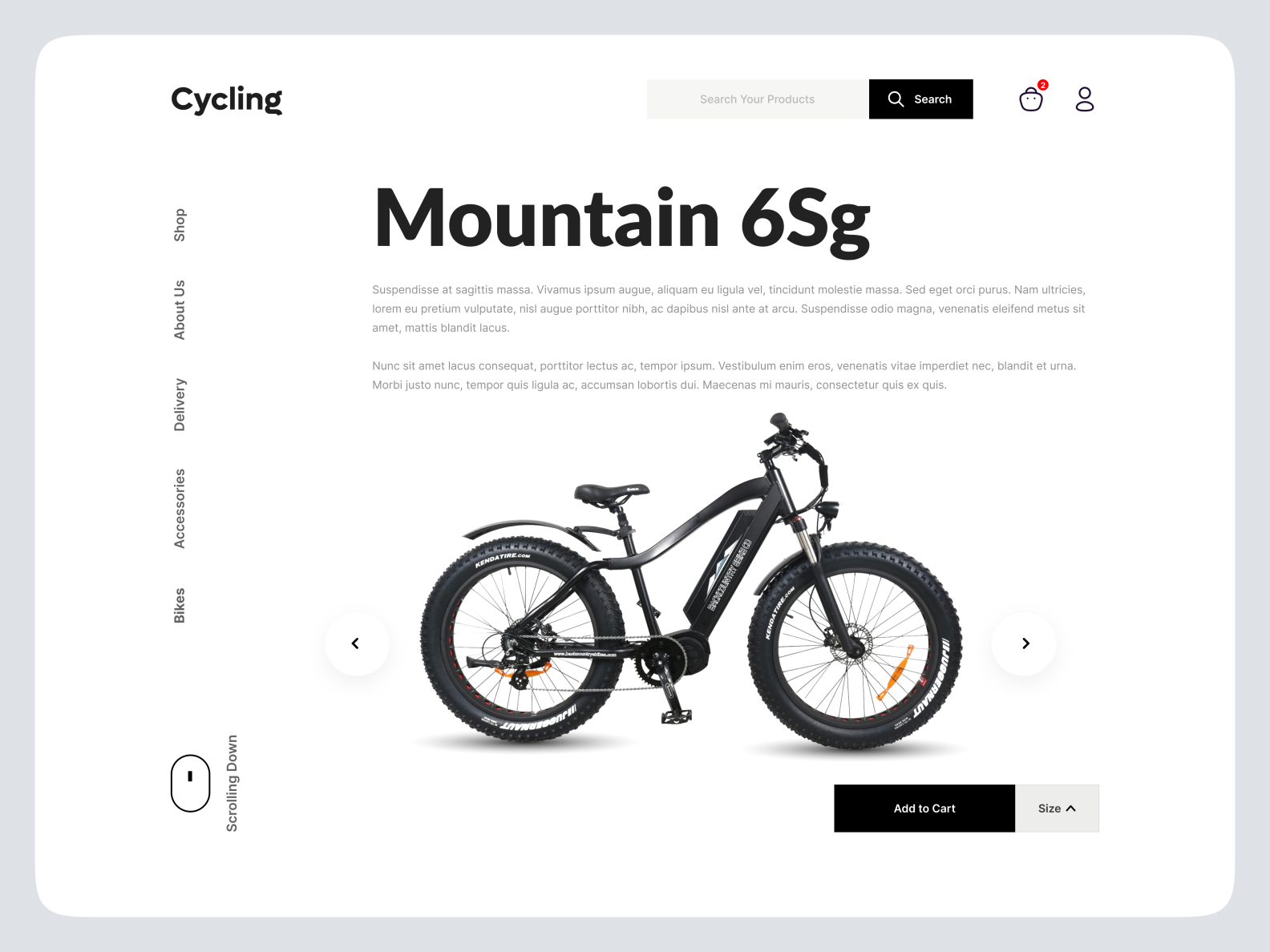 Bicycle Store Website by Jomir Uddin Emon on Dribbble