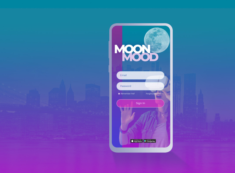 moon app by Suren on Dribbble
