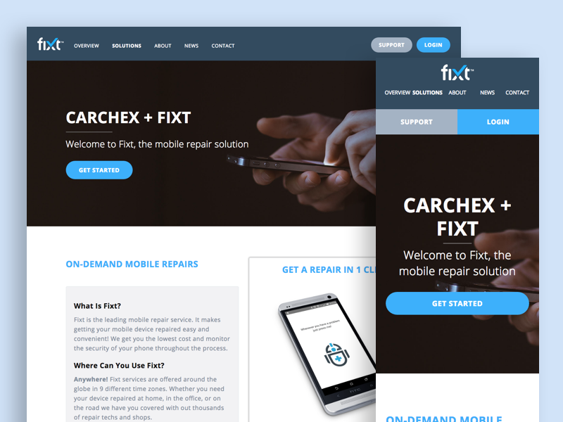 Fixt Partners Screen by Ray Sensenbach on Dribbble