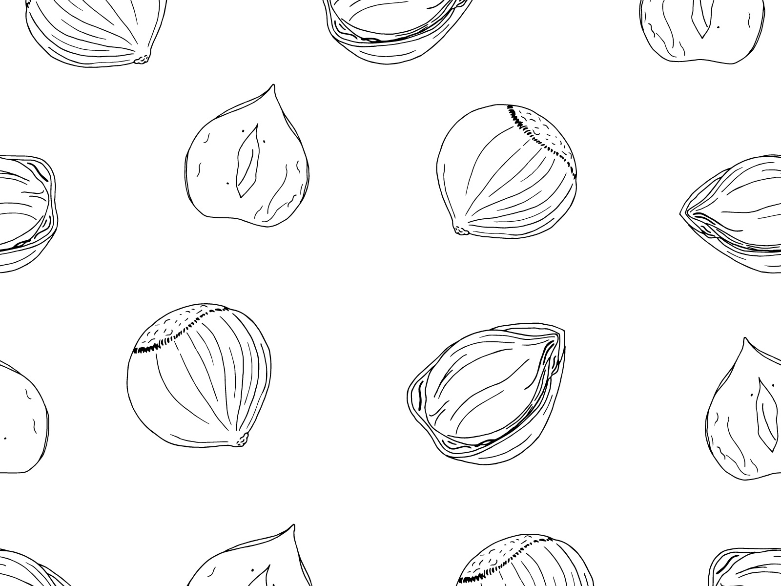 Black line hazelnut pattern by Julia Stepanova on Dribbble