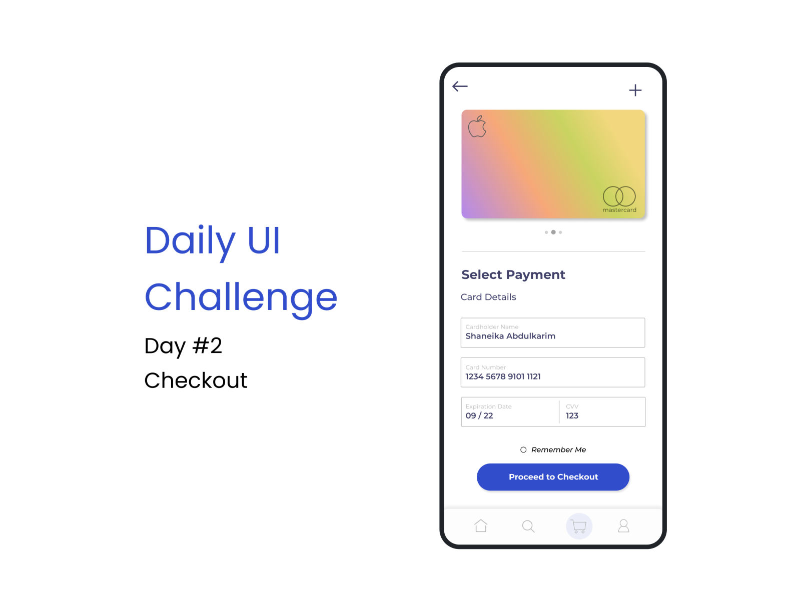 Daily UI / Checkout by Sabrina Hall on Dribbble