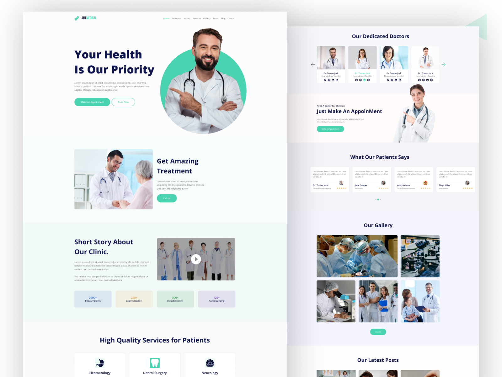Doctor Appointment Website design by Akram Hossain Jony on Dribbble