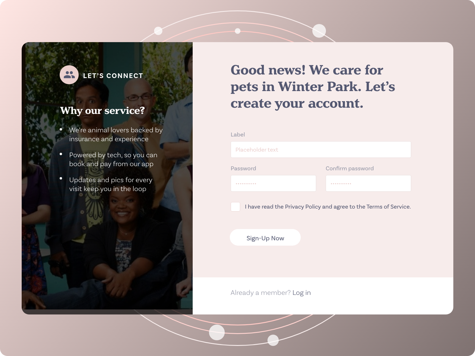 Let's connect (Community)-SignUp Page by Ritwika Mondal on Dribbble