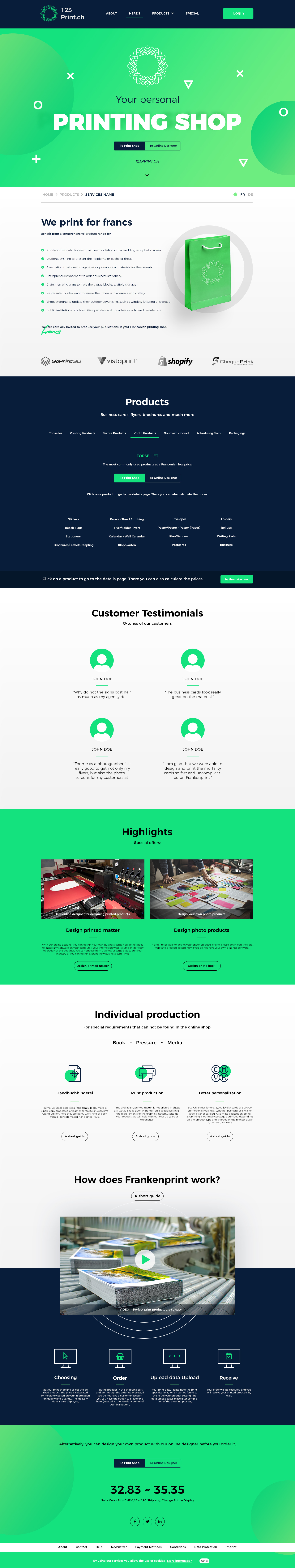 Printing Press Home Page Design Mockup by Deepak B. on Dribbble