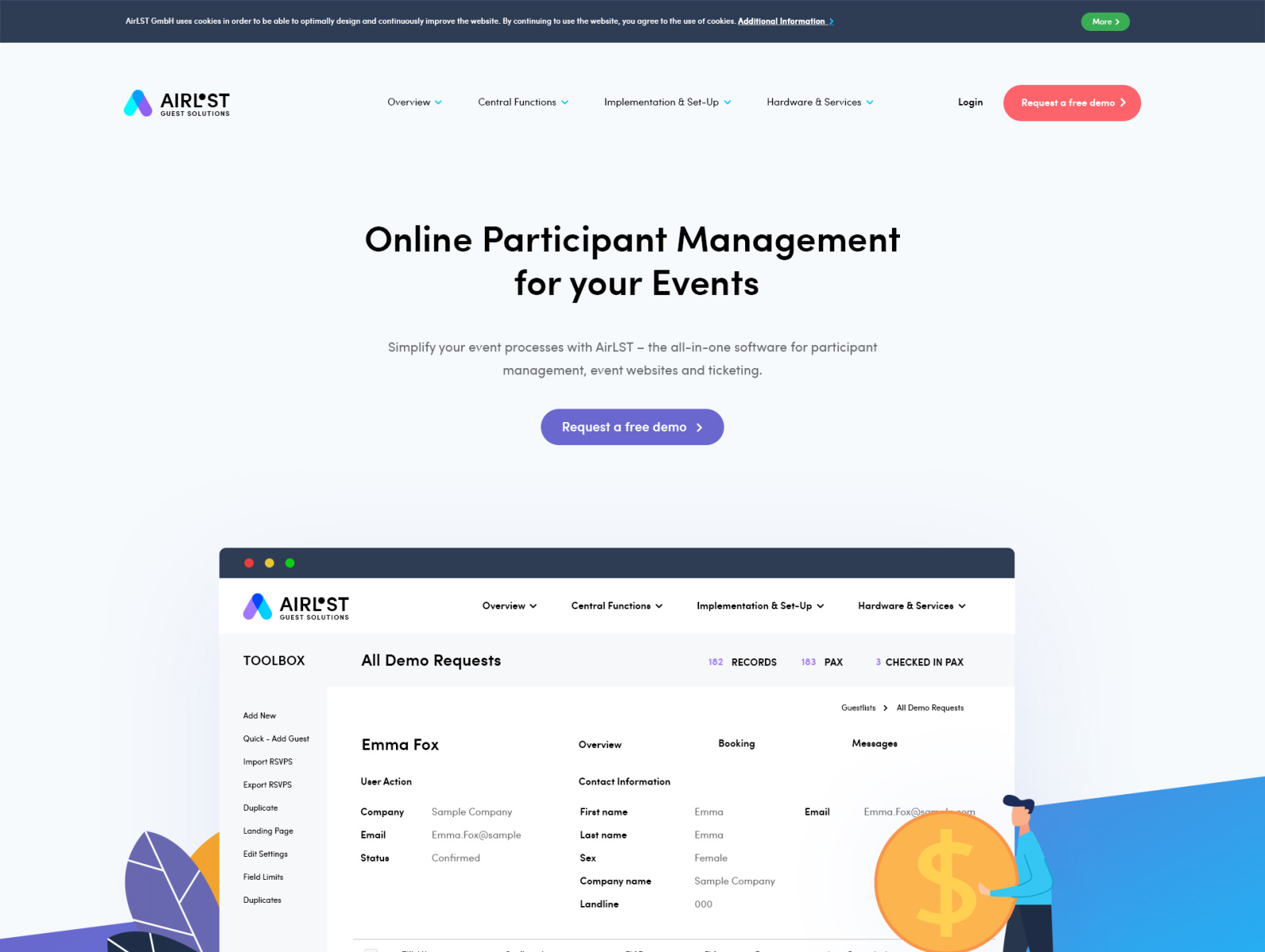 Online Event Management System Landing Page by Deepak on Dribbble