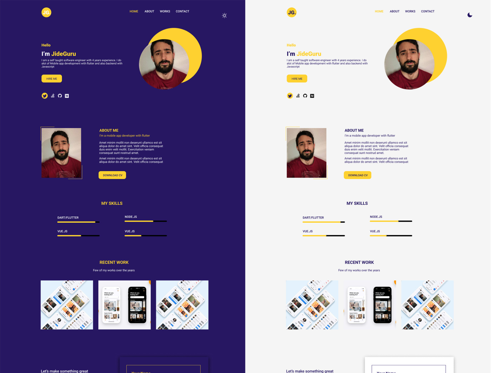 Portfolio design by Caculuz on Dribbble