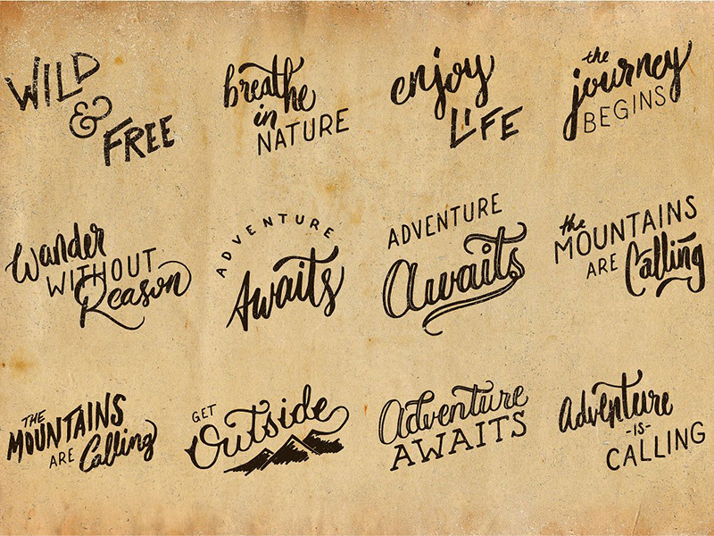 Adventure Lettering by Joshua Redmond on Dribbble