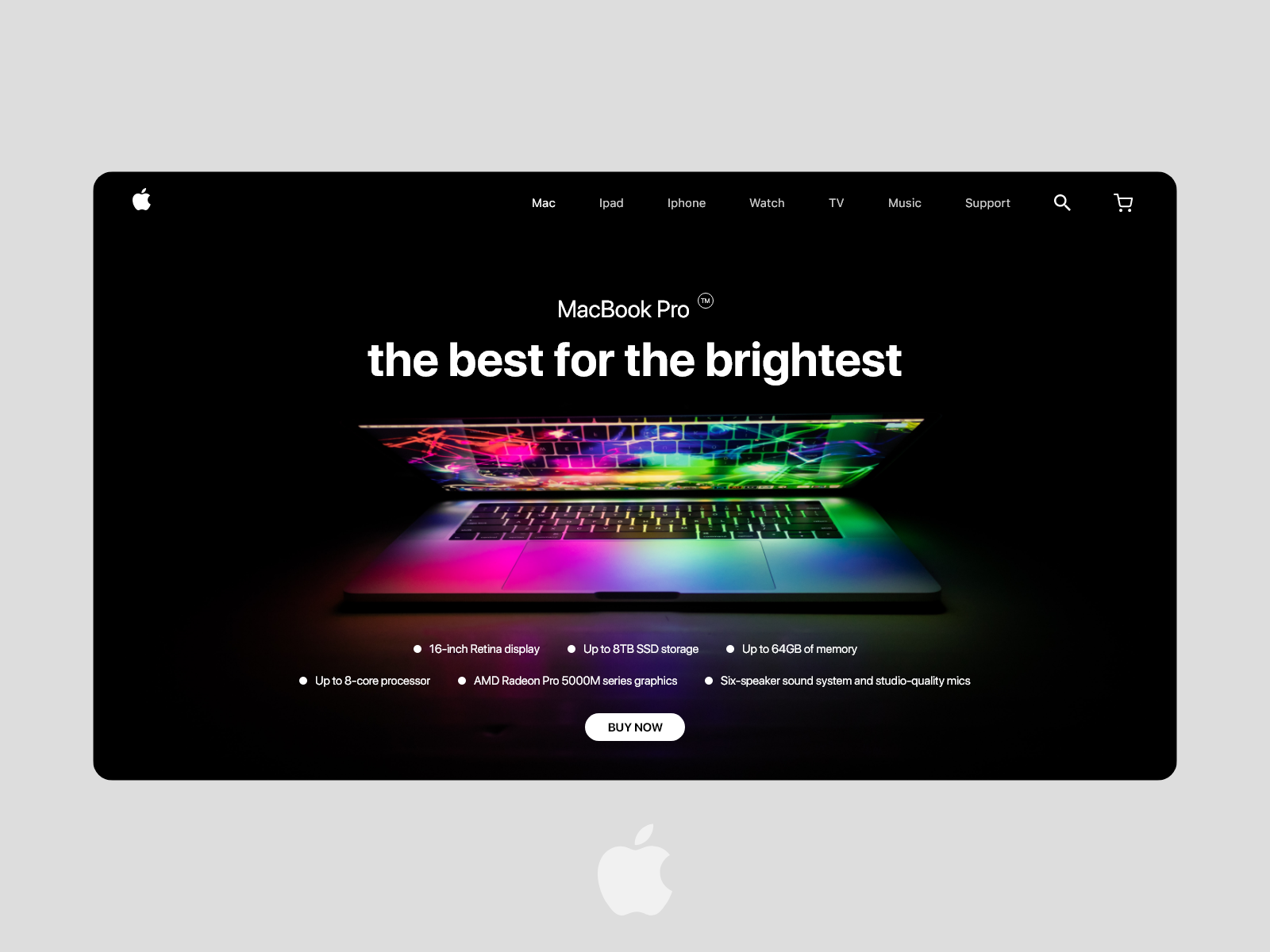 Web Design Apple MacBook Pro by Deni Oktarian on Dribbble