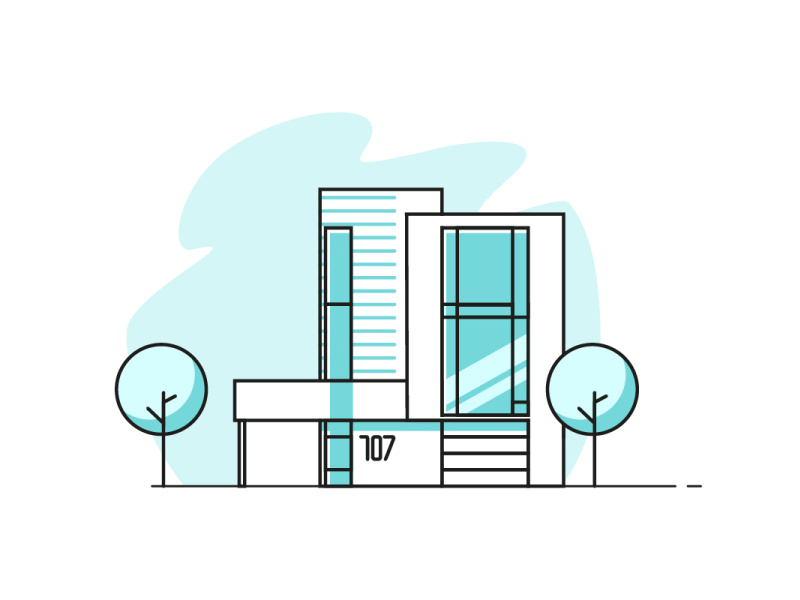 Building - Line Art by Polina Pashkevich on Dribbble