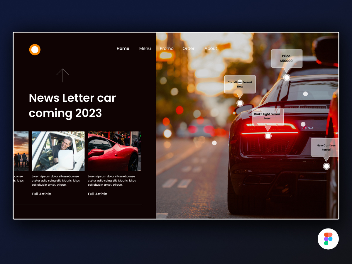 Hero Ferrari Redesign by kanguiux on Dribbble