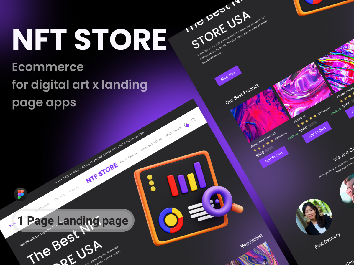 NFT STORE LANDING PAGE by kanguiux on Dribbble
