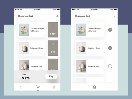 UI / Shopping Cart by Ciel.w on Dribbble