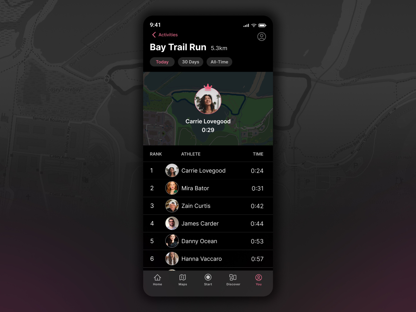 Leaderboard for a Running/Sports App by Illy Dimitrova | illydesign on Dribbble