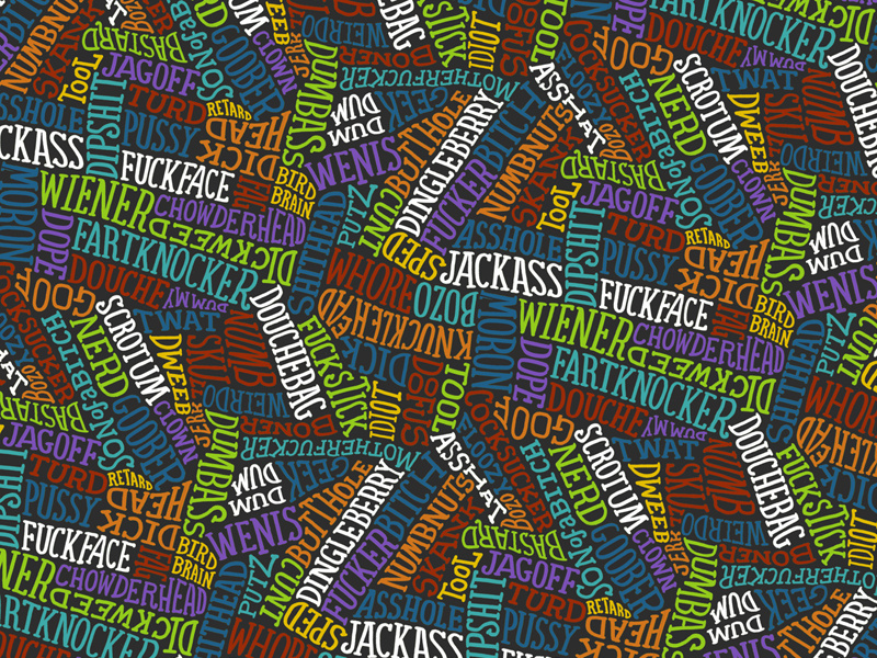 Curse Words Repeating Pattern by Mario Zucca on Dribbble
