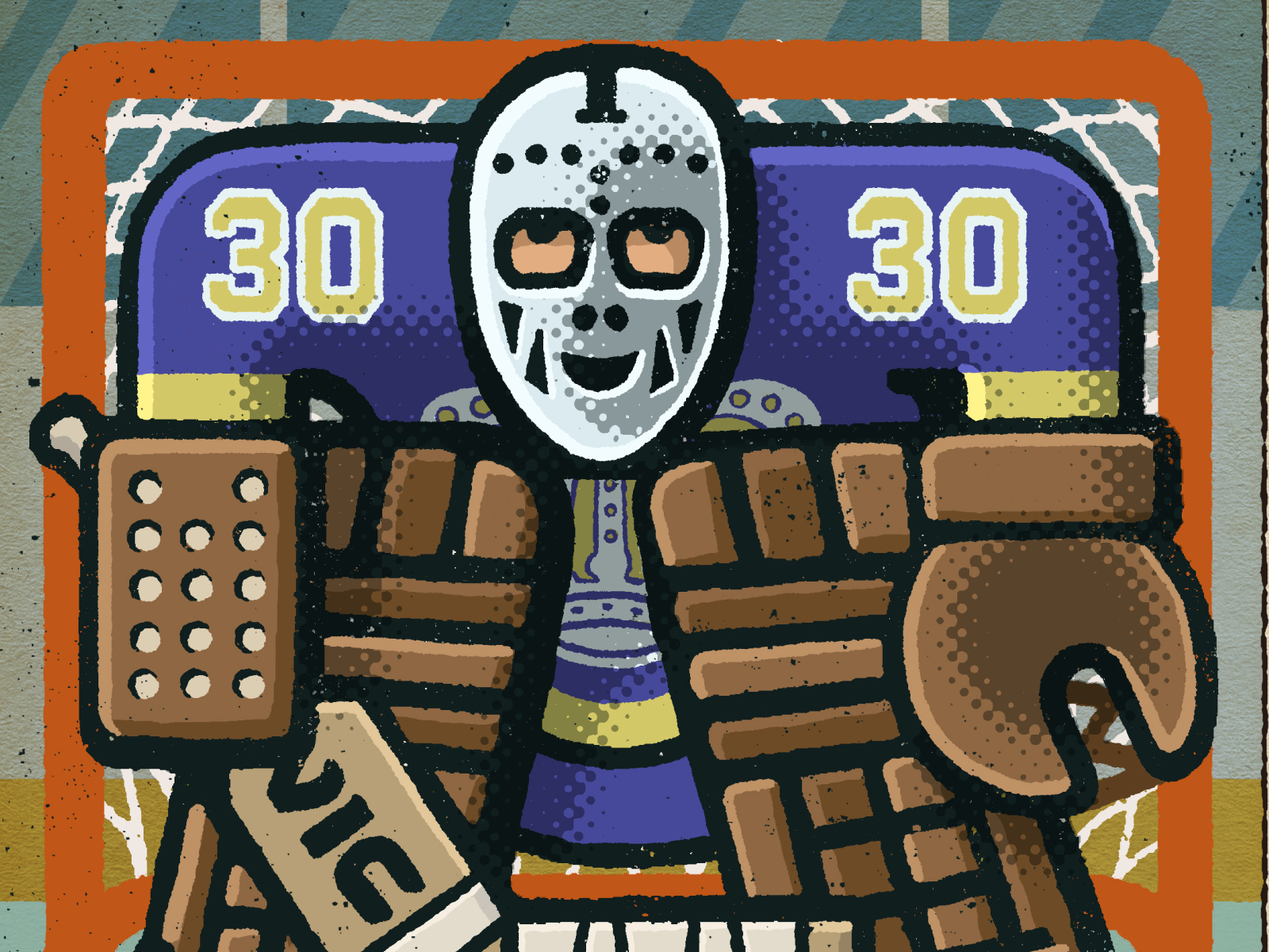 Rogie Vachon Portrait by Mario Zucca on Dribbble