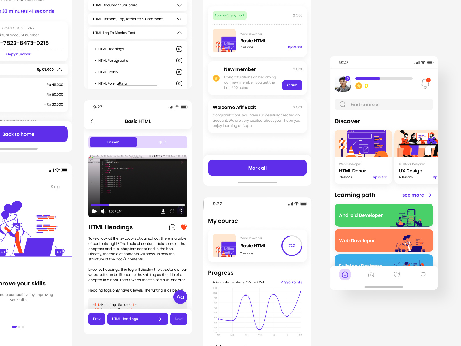 Appa Learning App by Afif Bazit 👀 on Dribbble
