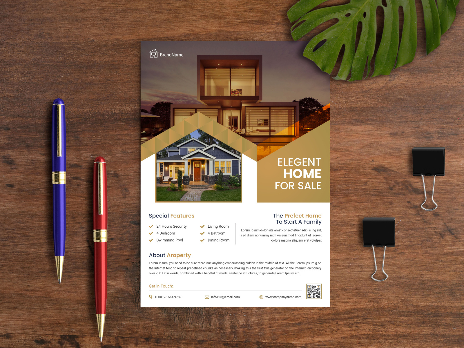 Real estate flyer design by Ahmed Hemel on Dribbble