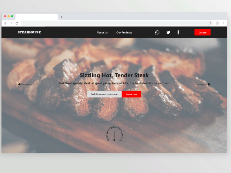 Steakhouse website by Muhammed Patel on Dribbble