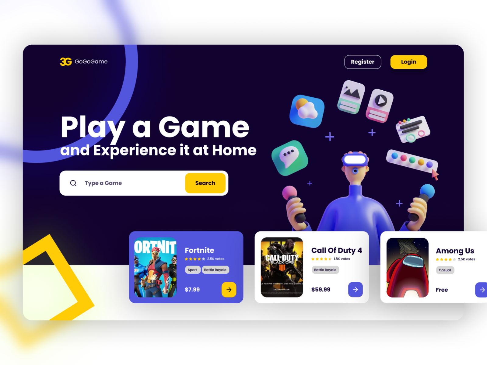 Dribbble - Game Store - Preview.png by Durahman Firmansyah Alamsyah