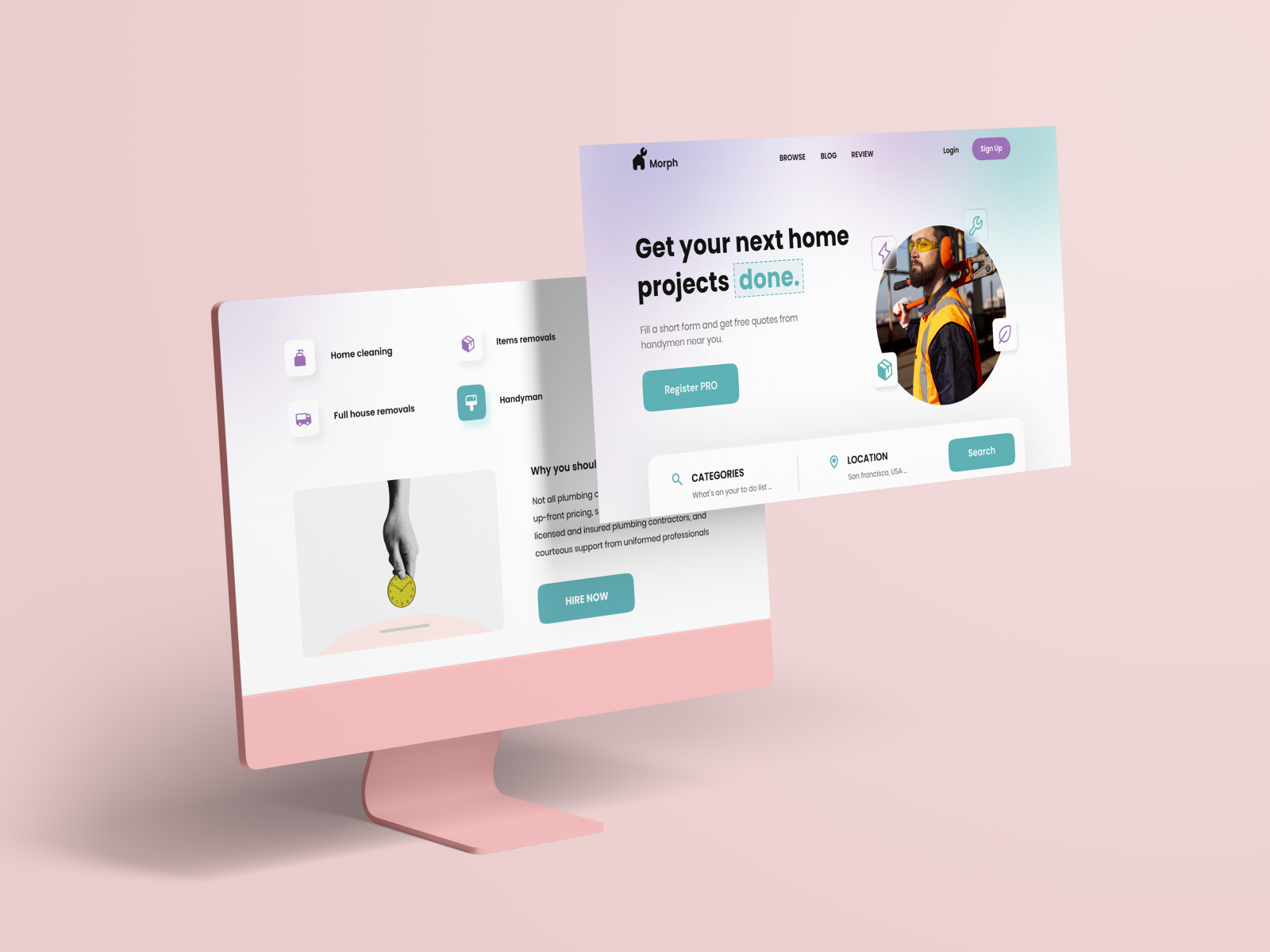Home Maintenance Website by Mubashir Hassan on Dribbble