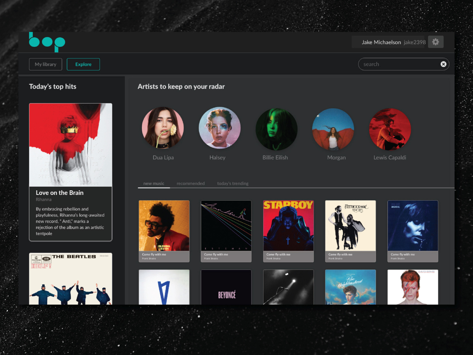 bop web by Maria Camargo on Dribbble