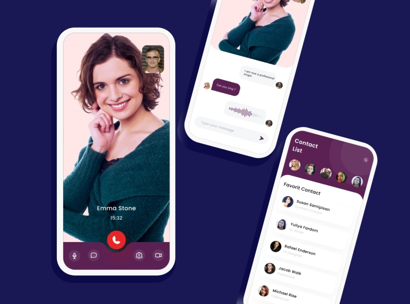 Video Call App by Ah kamran on Dribbble