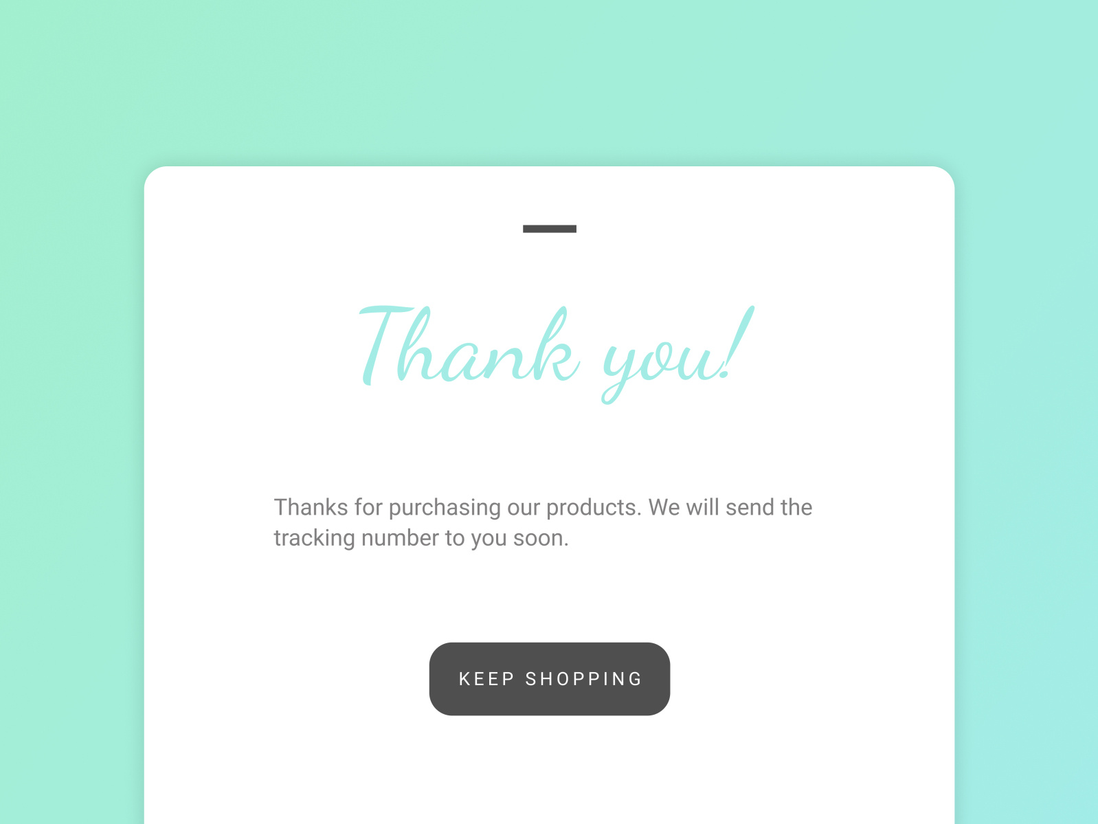 Daily UI 077: Thank You by Jackie Hu on Dribbble