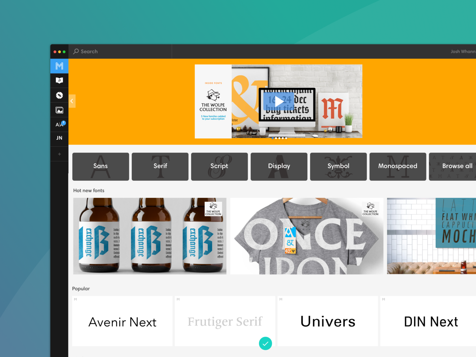 Monotype Library Subscription Desktop App by Josh Whann on Dribbble
