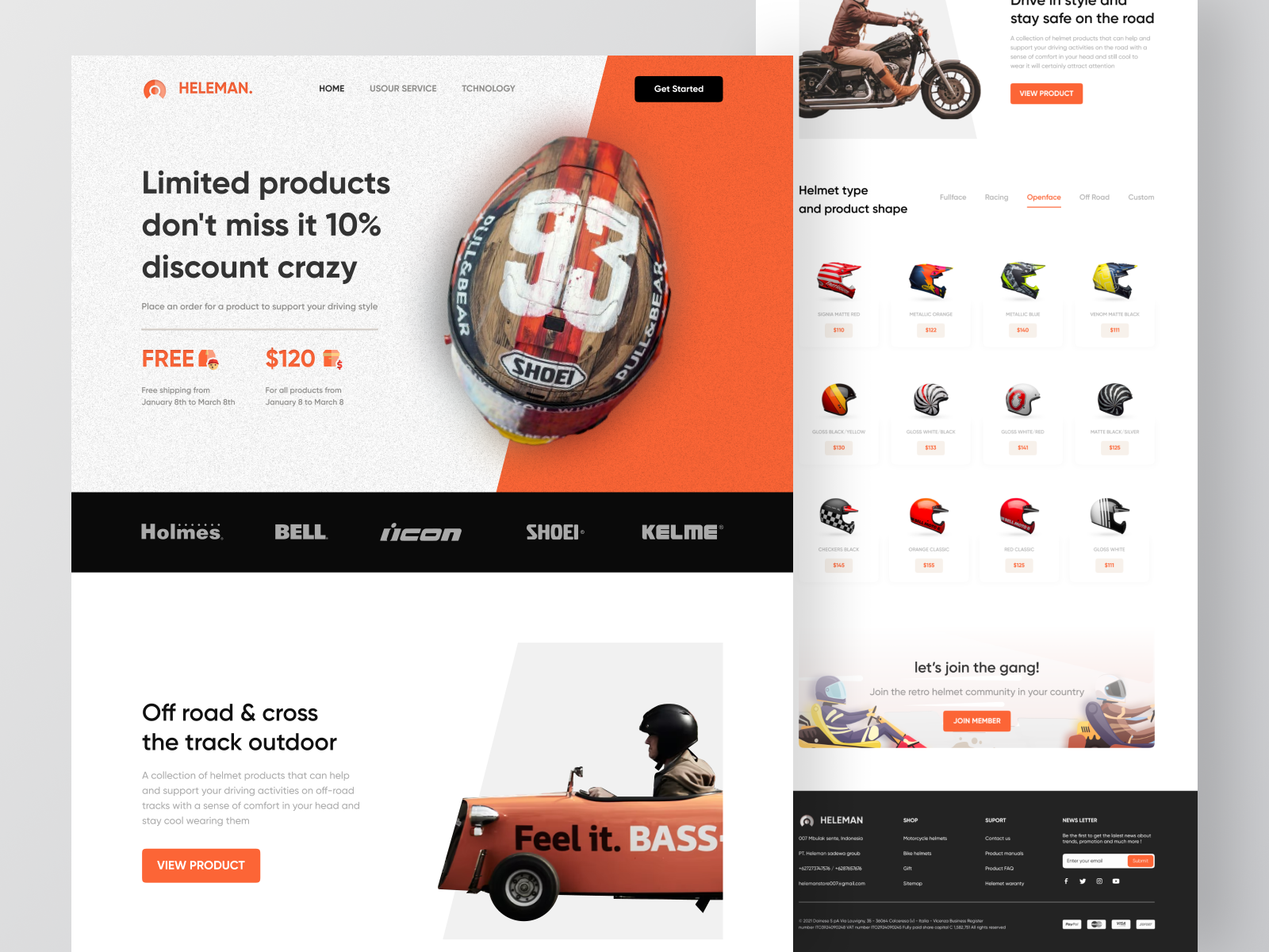 HELEMAN Helmet - landing page website by Bayu Aji Sadewa for Korsa on ...