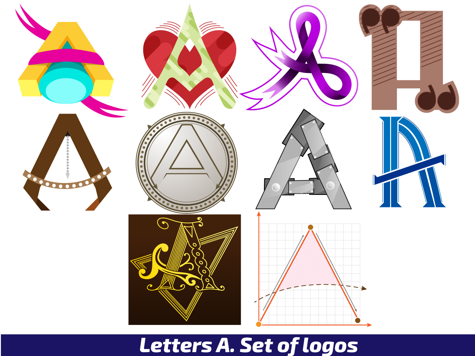 Letters A. Set of logos by Anatoliy on Dribbble