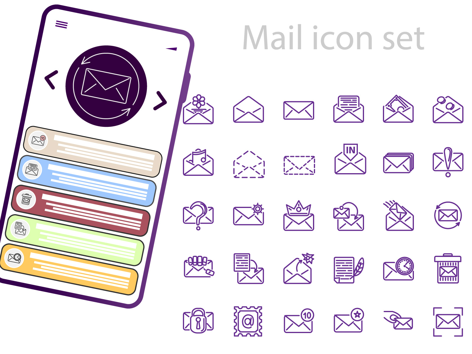 Mail icon set by Anatoliy on Dribbble