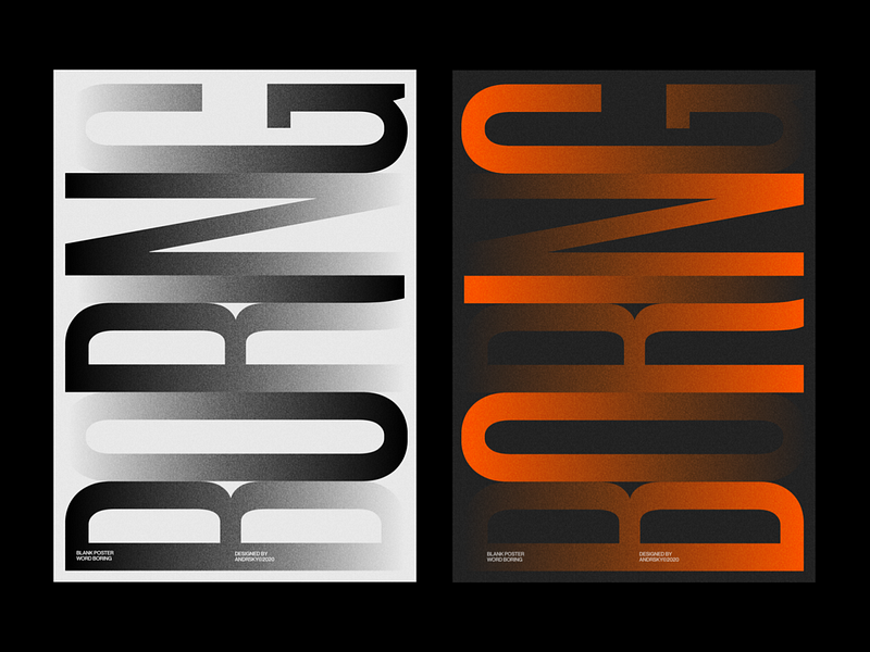 Boring Poster by Mitya Andrievskiy on Dribbble