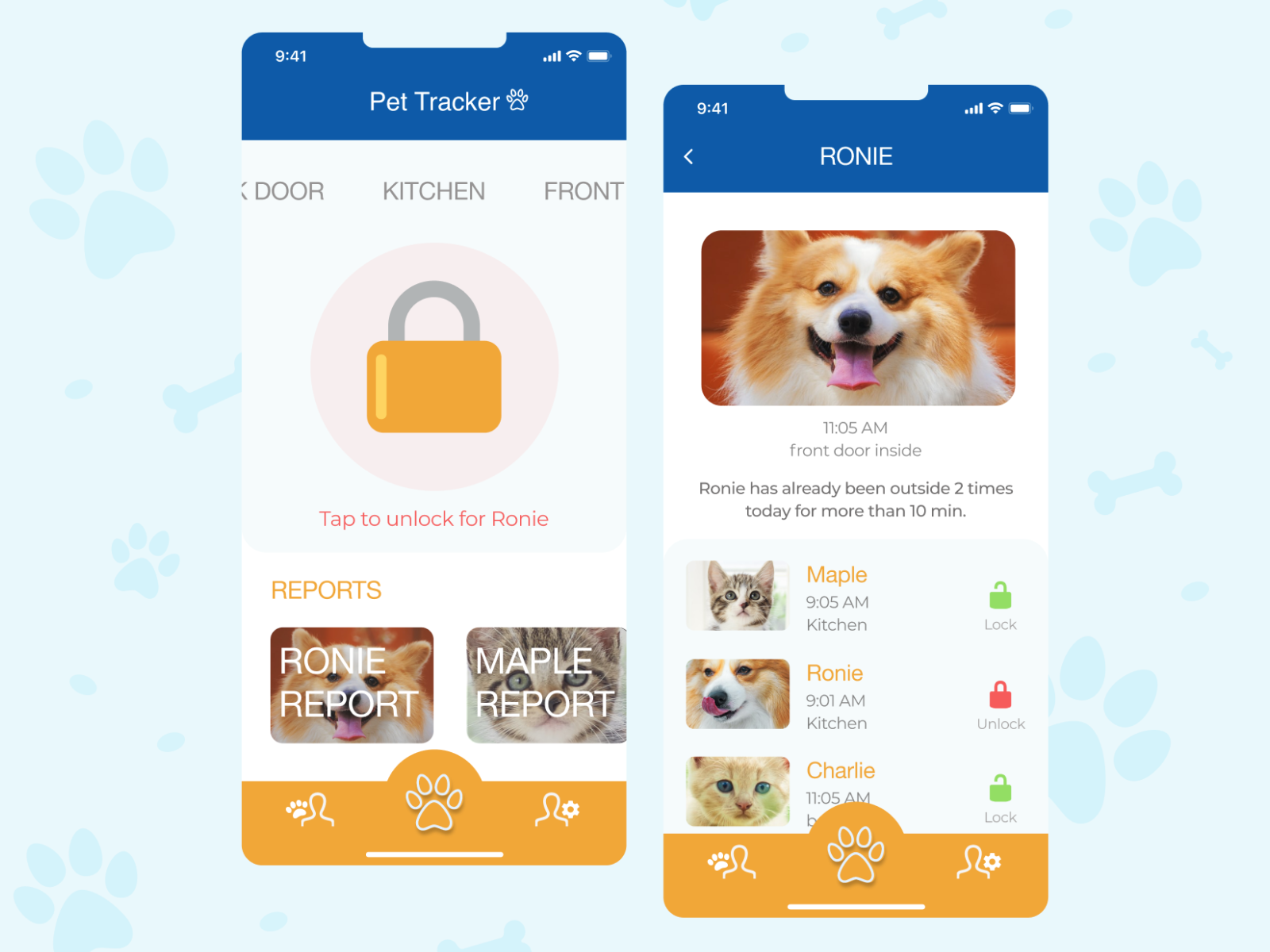 Pet tracker App by Ksenia M on Dribbble