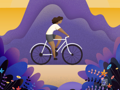 Dribbble - Girl_Flat_Style-NIGHT.jpg by Suzette McPhail