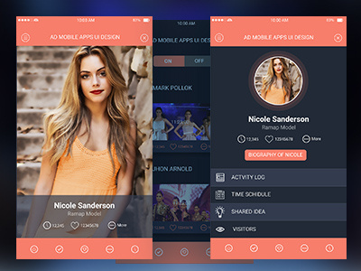 Model App by Nilesh Zende on Dribbble
