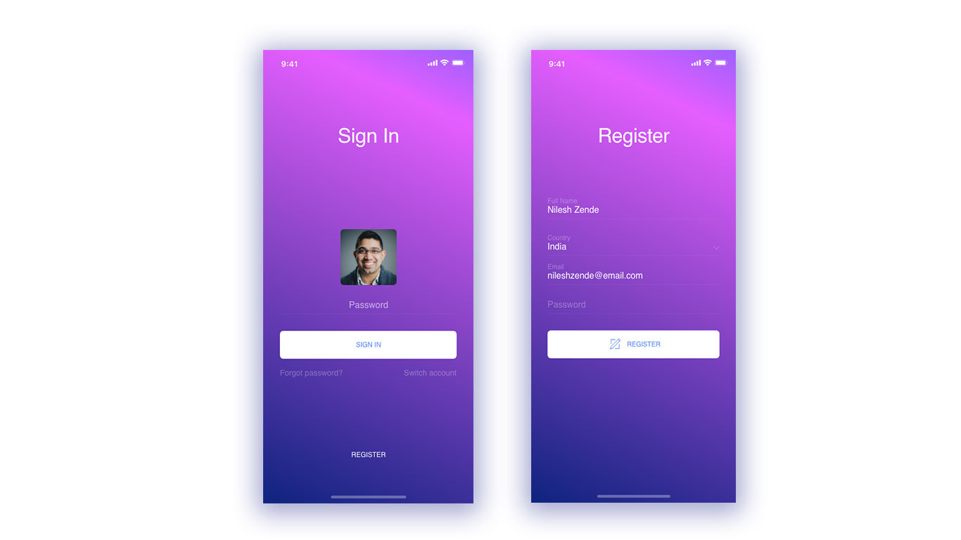 Dribbble - signin_signup.jpg by Nilesh Zende