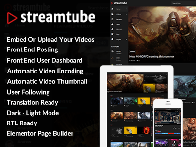 StreamTube - Responsive Video WordPress Theme by phpface on Dribbble