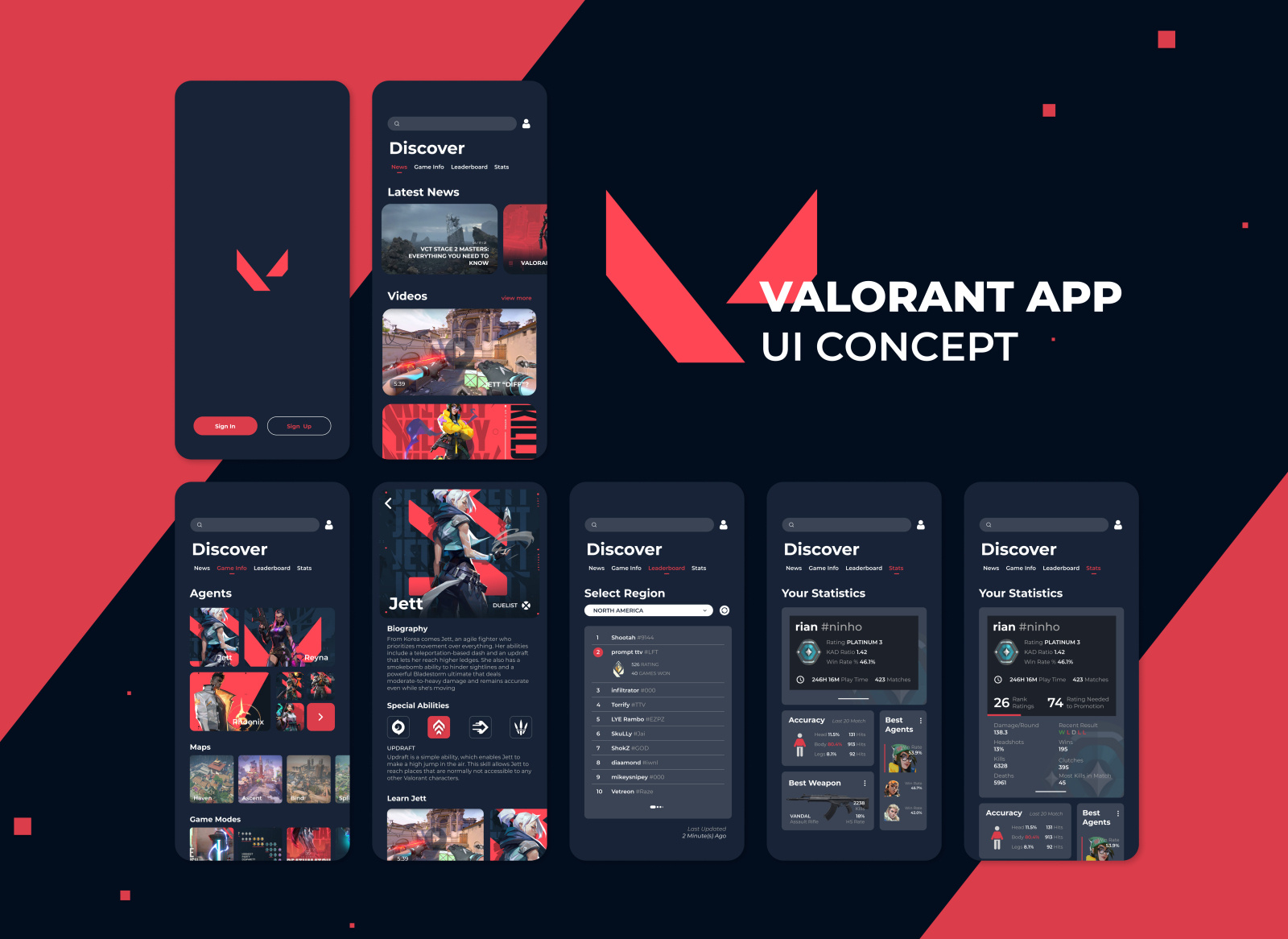 Valorant App UI Concept by Atharian Rahmadani on Dribbble