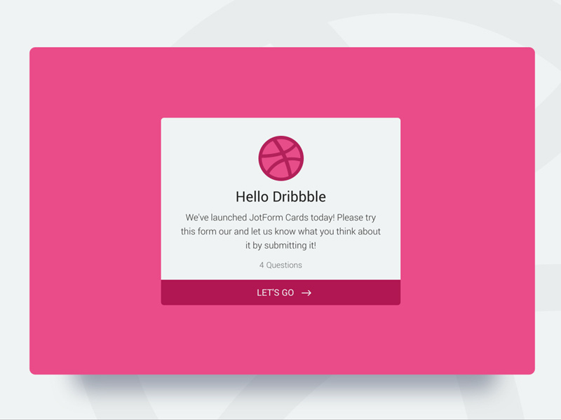 Hello Dribbble Form by Ecem Keskin on Dribbble