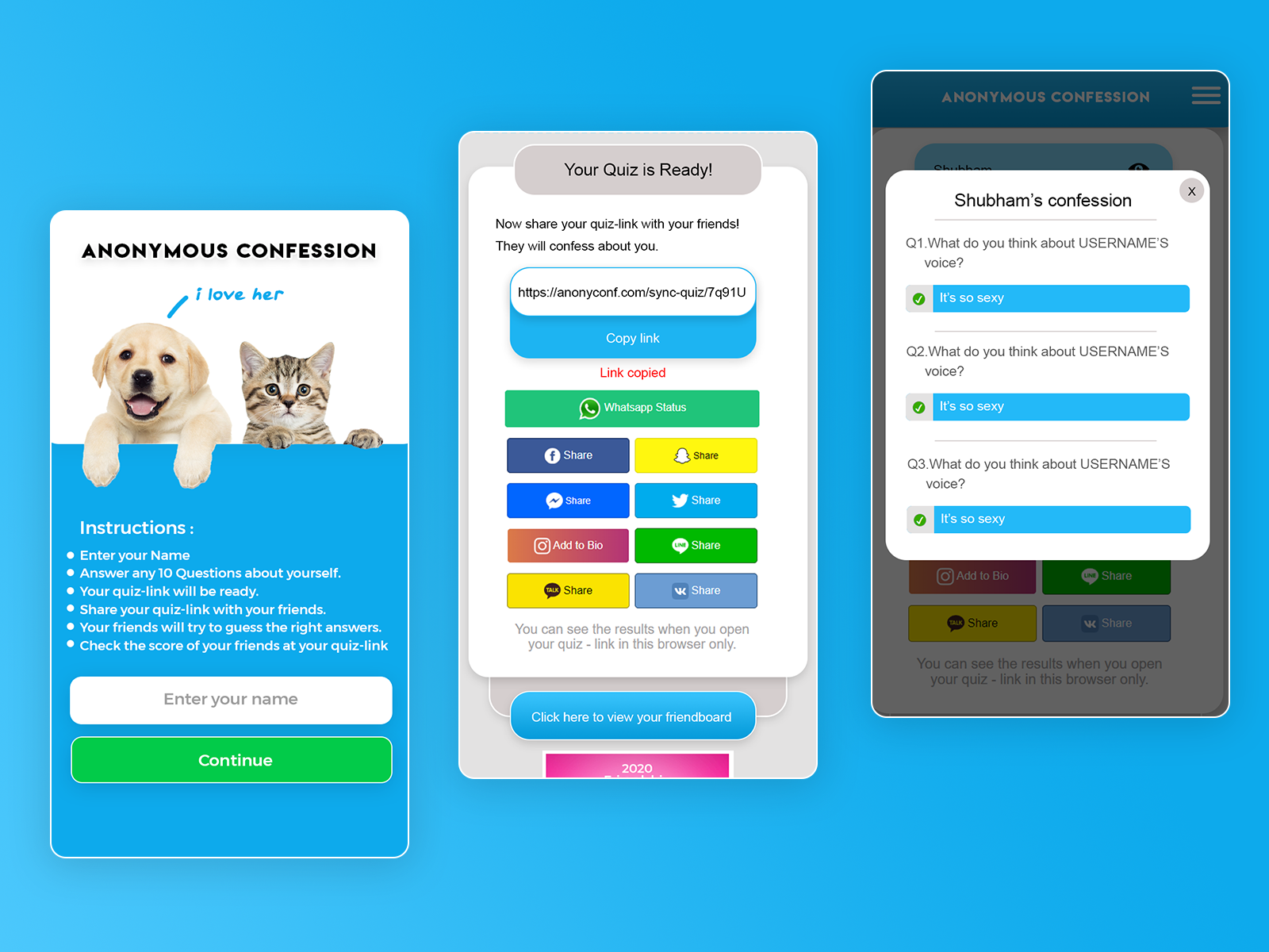 Anonymous Confession UI Design by Saurav Nautiyal on Dribbble