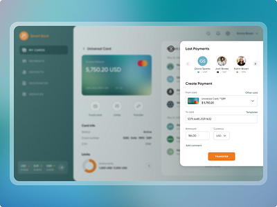 Internet Banking | Desktop version for Smart Bank by Tatiana ...