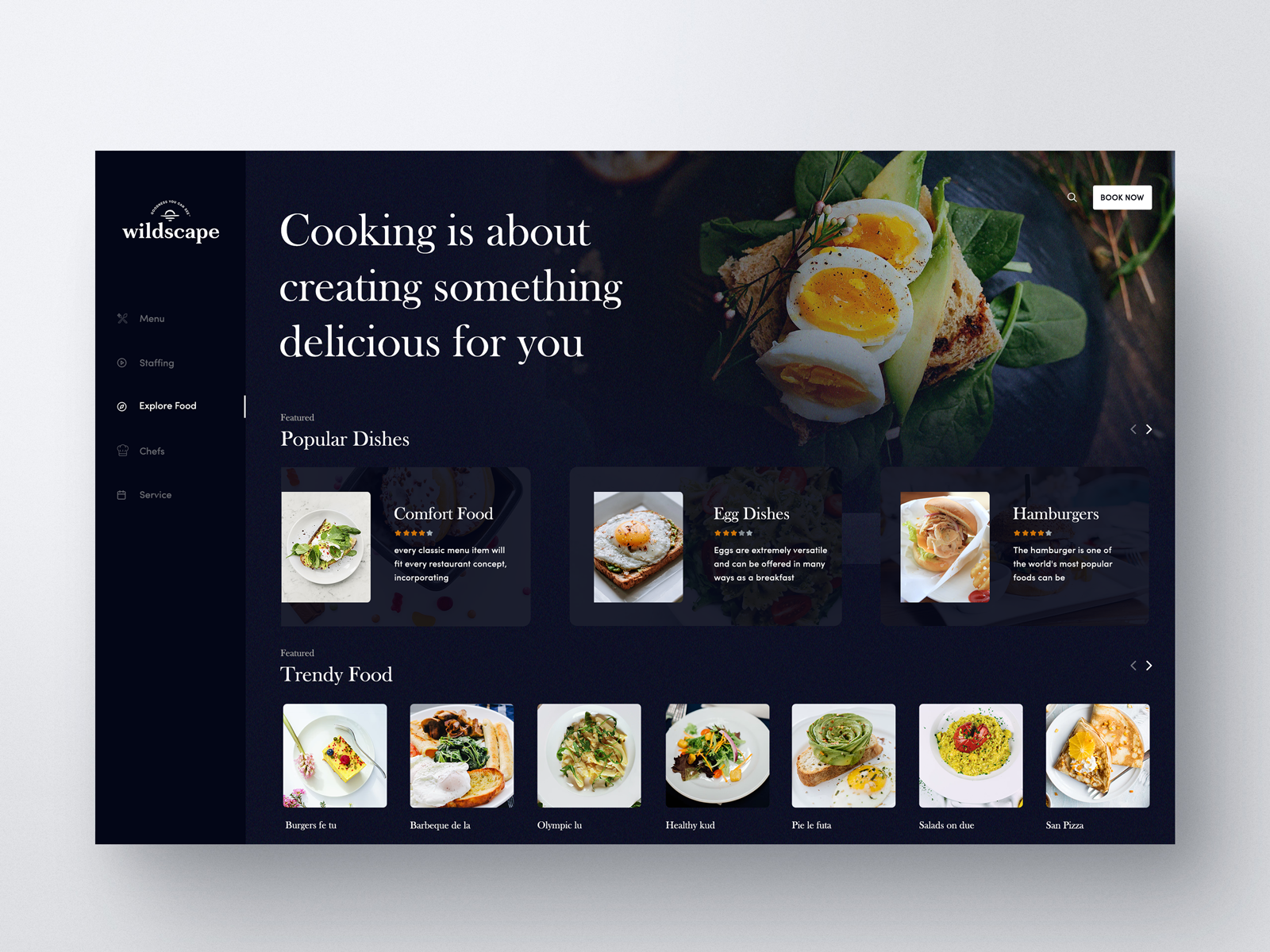 Dashboard UI Design (Food) by Saidur Rahman on Dribbble
