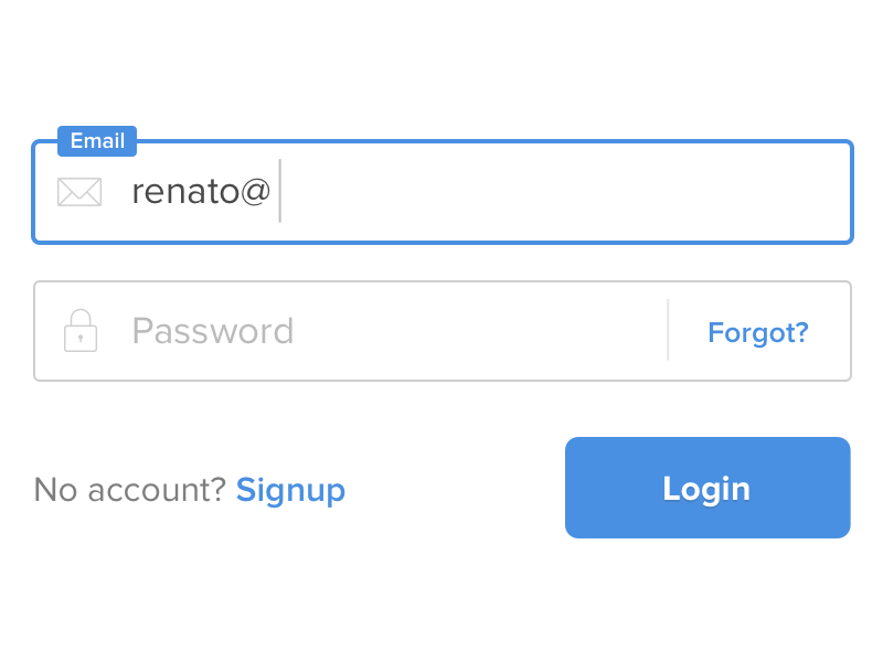 Login form with label on focus by Renato Carvalho for Startaê on Dribbble