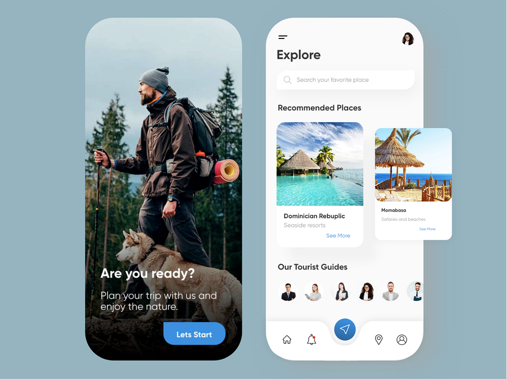 Travel Mobile Application-UX/UI Design by Hira Riaz🔥 on Dribbble