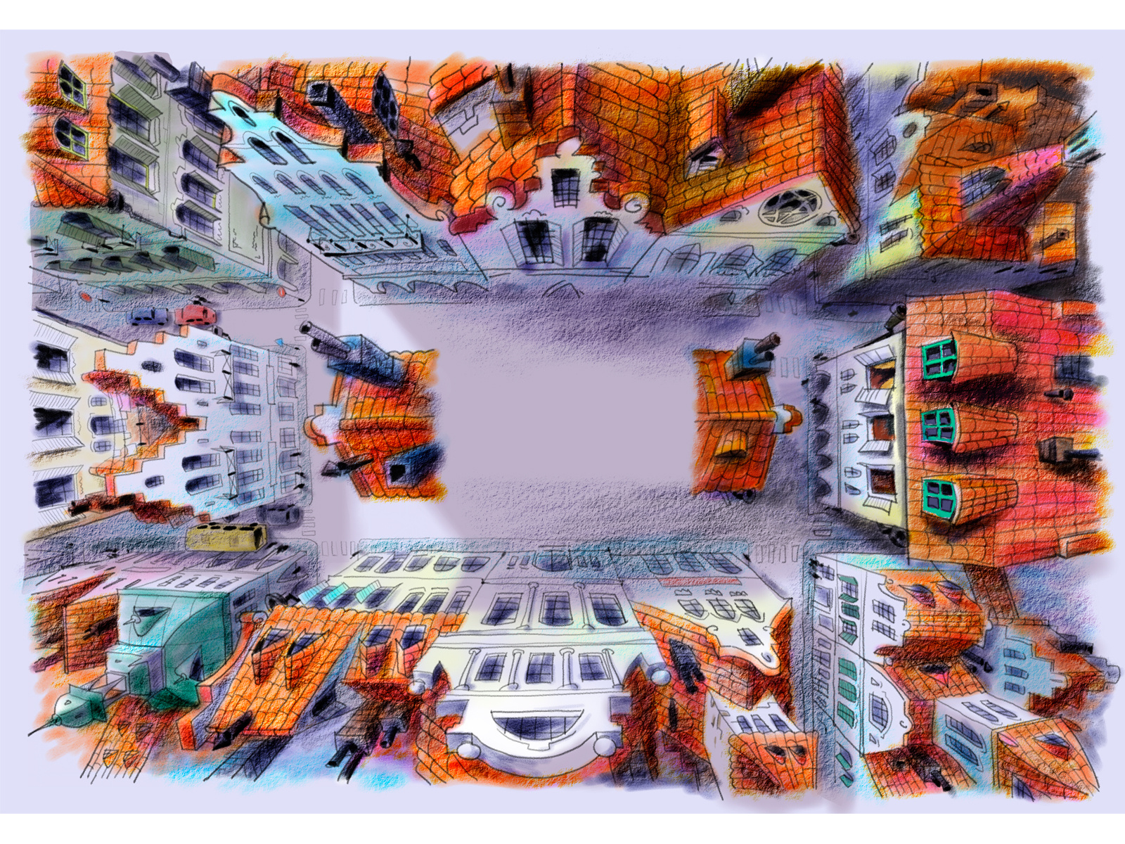 Малыш и Карлсон. крыши by Dmitry Litvin on Dribbble