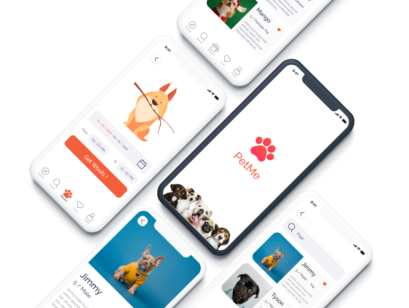 PetMe Concept App design. by Akhil Pokle on Dribbble