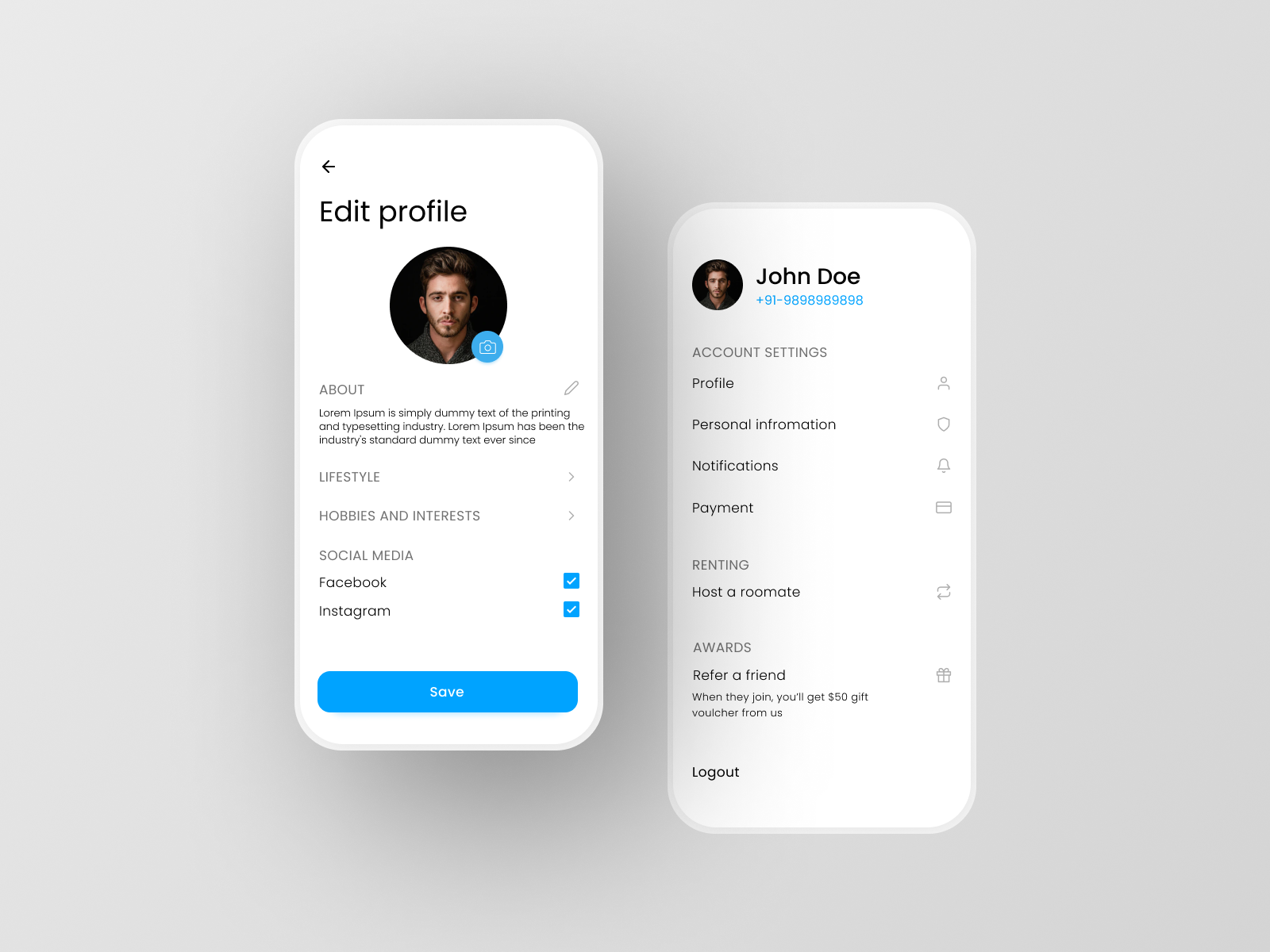 Setting UI - Daily UI 007 by Akhil Pokle on Dribbble Setting UI - Daily UI 007 by Akhil Pokle on Dribbble